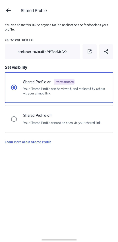 How do I share my Jobstreet Profile? - JobStreet